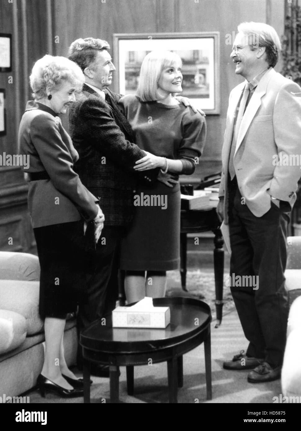 HIS & HERS, from left: Peggy McCay, Bryan Clark, Stephanie Faracy ...