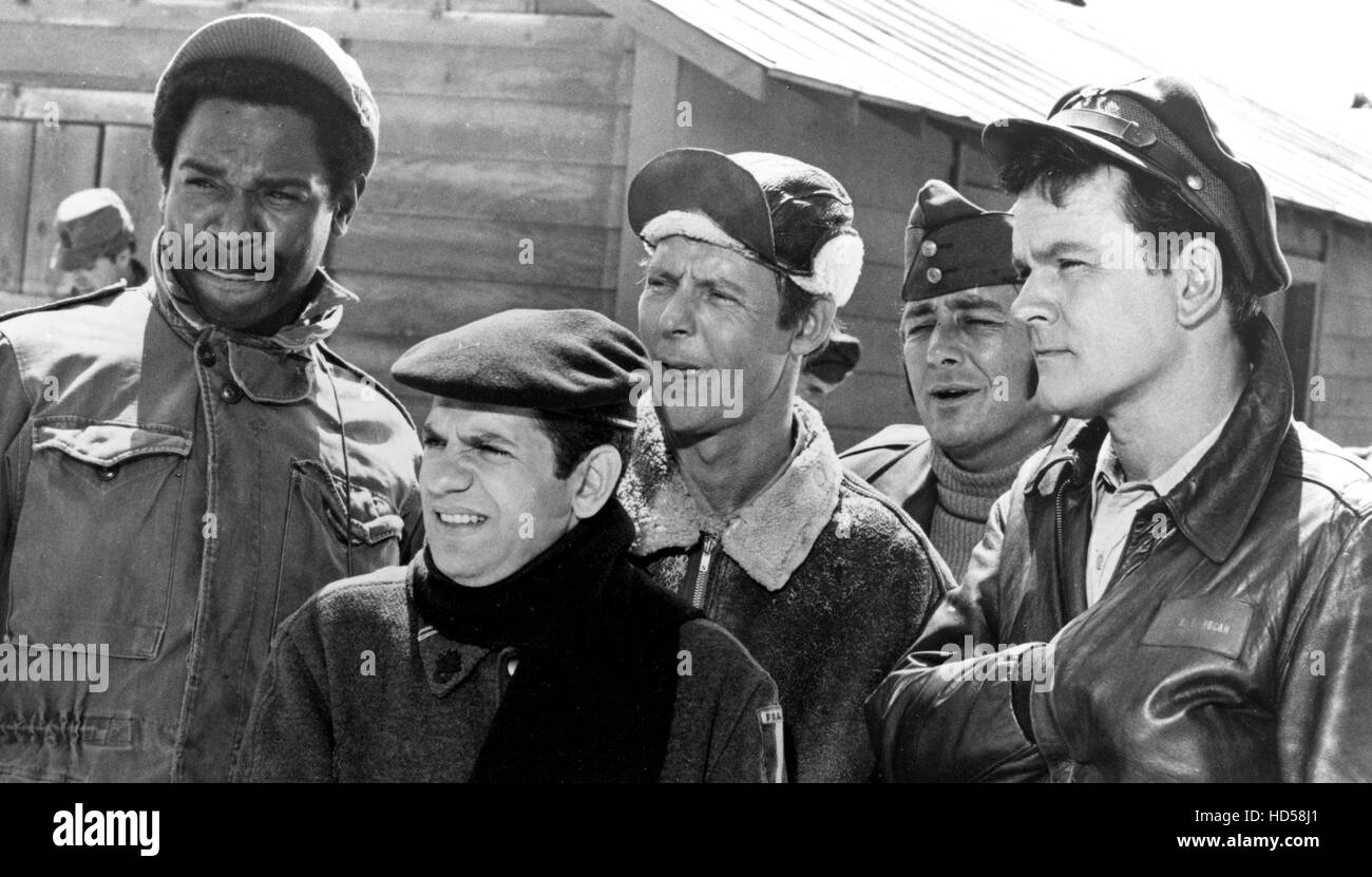 HOGAN'S HEROES, Ivan Dixon, Robert Clary, Larry Hovis, Richard Dawson ...
