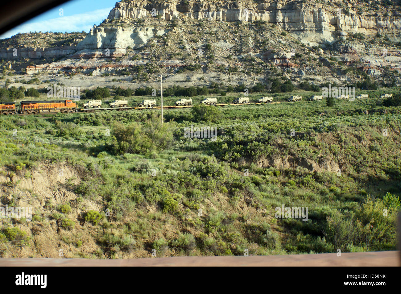 Train load of military vehicles Stock Photo - Alamy