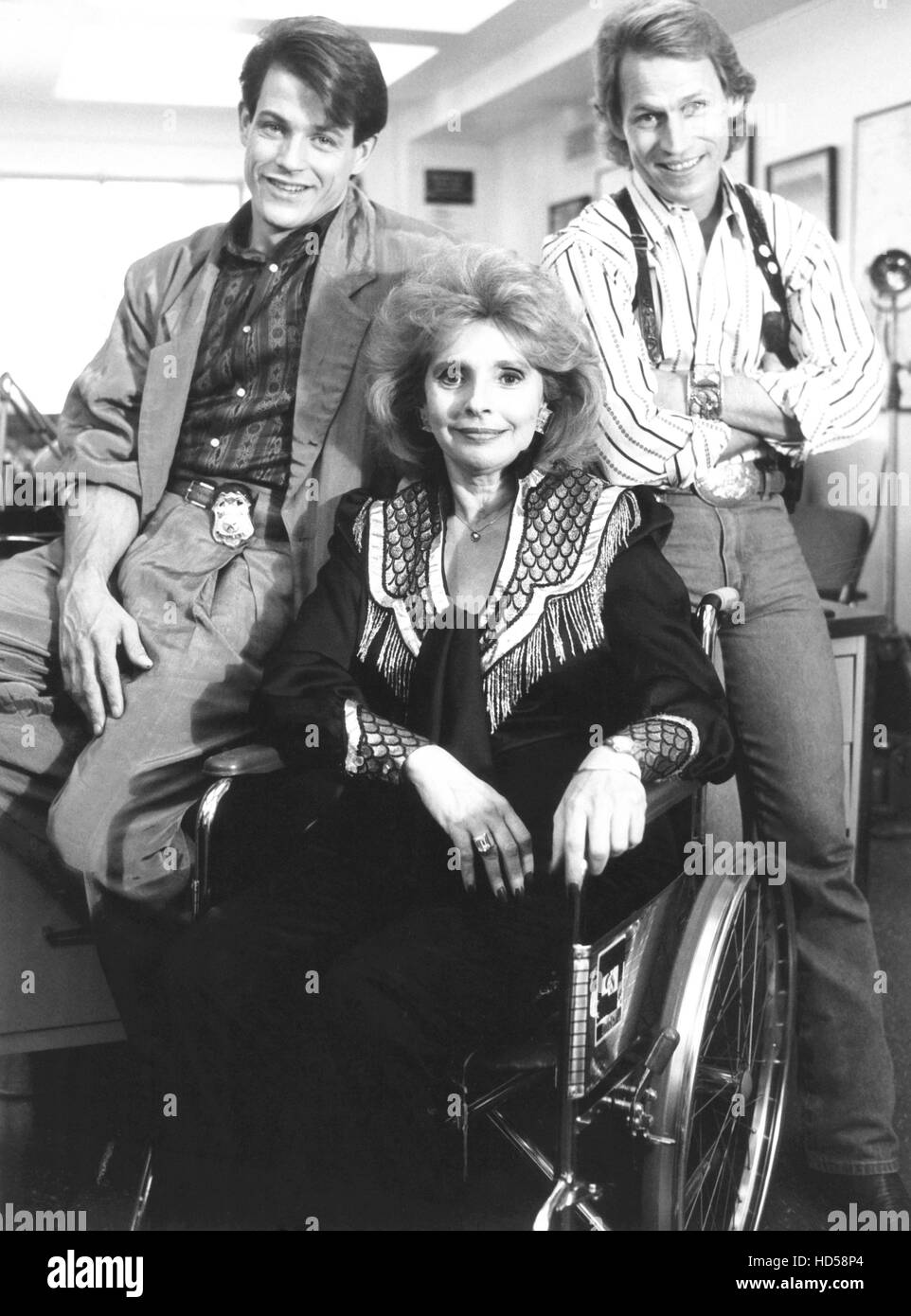 HOUSTON KNIGHTS, from left: Michael Pare, Madlyn Rhue, Michael Beck ...