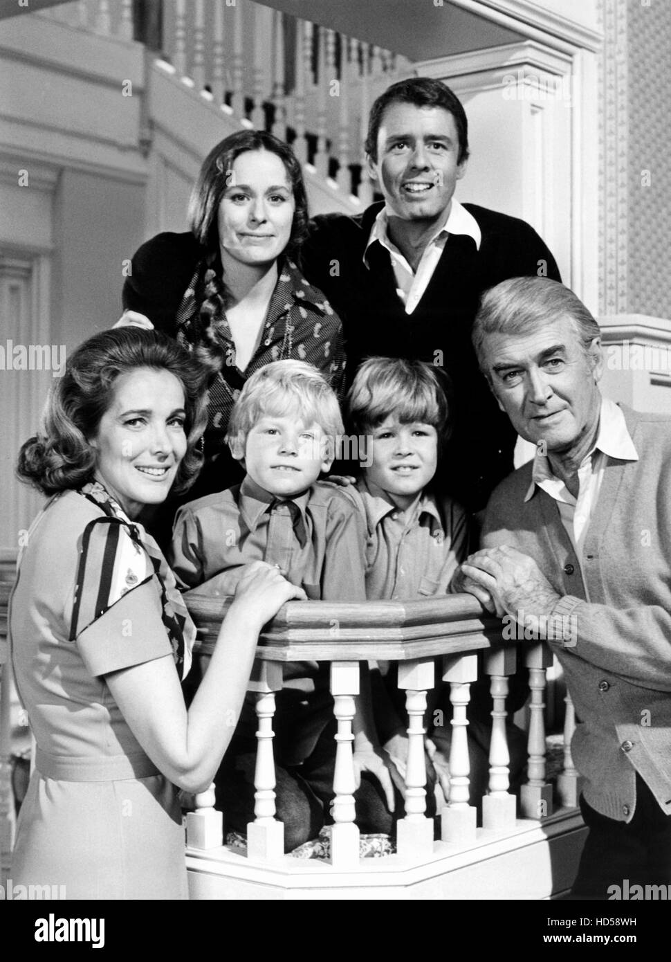 THE JIMMY STEWART SHOW, front from left: Julie Adams, Dennis Larson ...