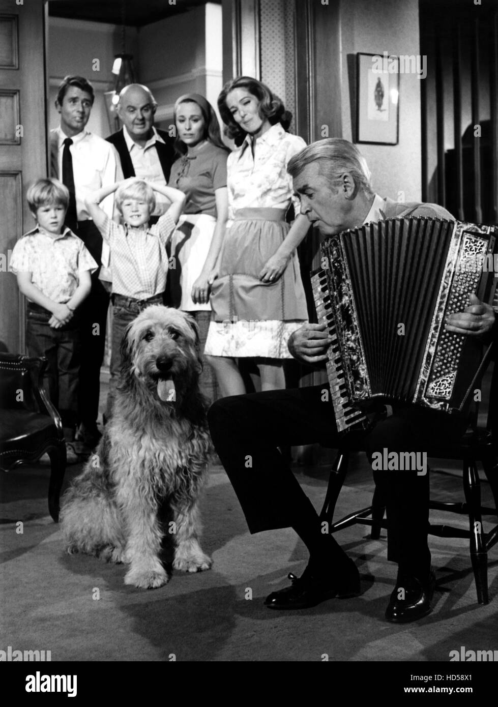 THE JIMMY STEWART SHOW, rear from left: Jonathan Daly, John McGiver ...