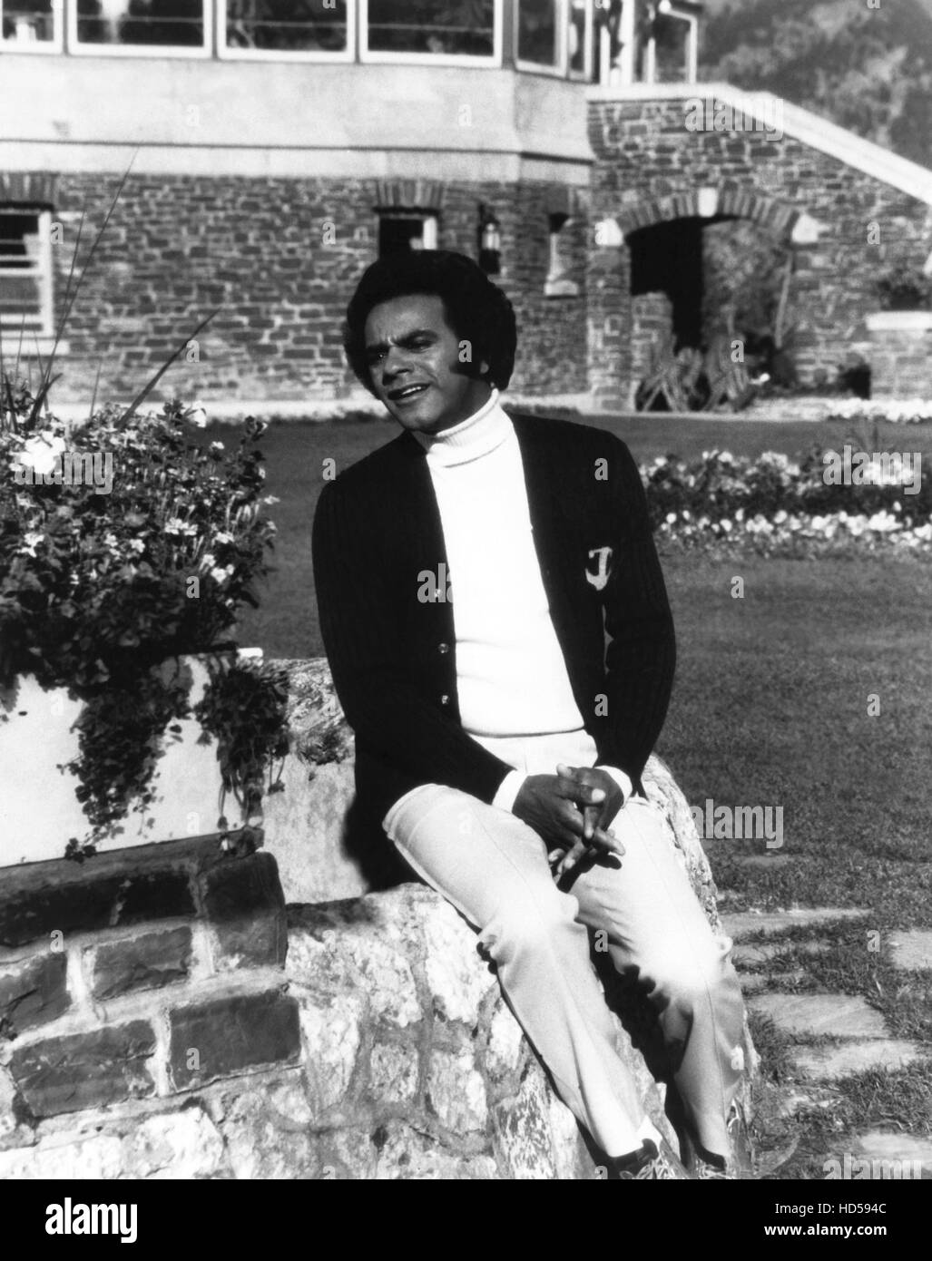 JOHNNY MATHIS IN THE CANADIAN ROCKIES, Johnny Mathis, 1975 Stock Photo ...