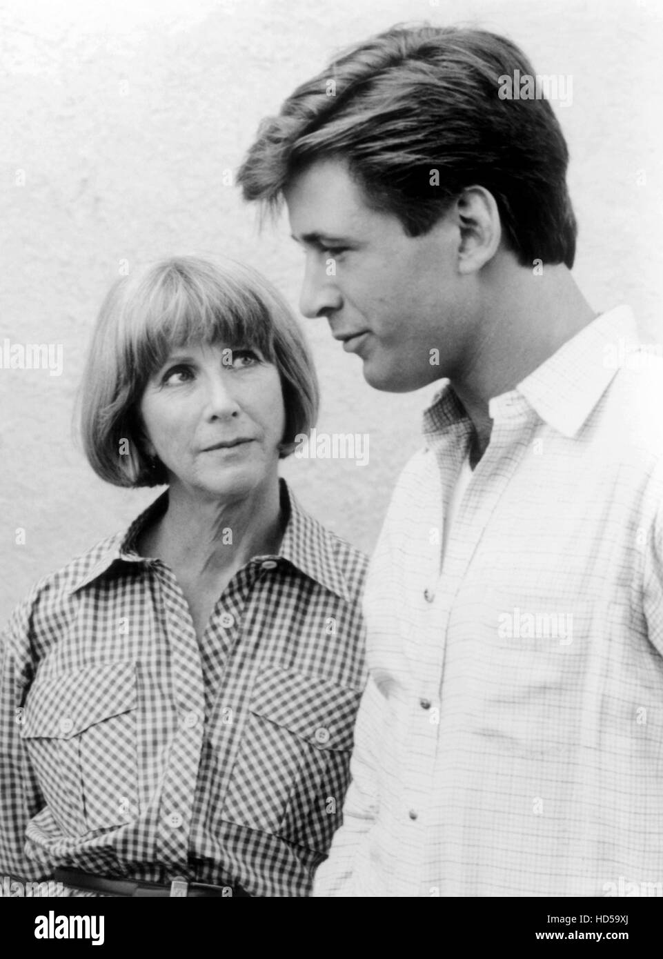 KNOTS LANDING, from left: Julie Harris, Alec Baldwin in 'Hanging Fire ...