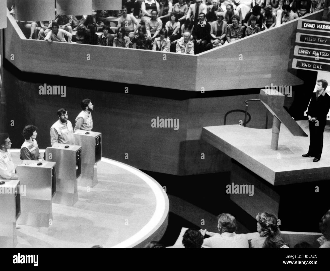 THE KRYPTON FACTOR, contestants, host Dick Clark (right), 1981, © ABC ...