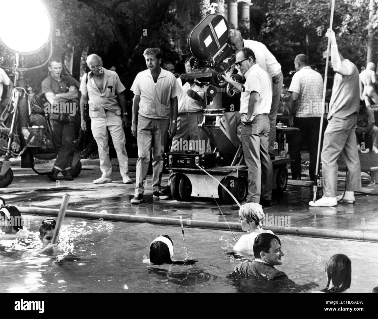 THE MAN FROM U.N.C.L.E., director Barry Shear (left of camera), Robert ...