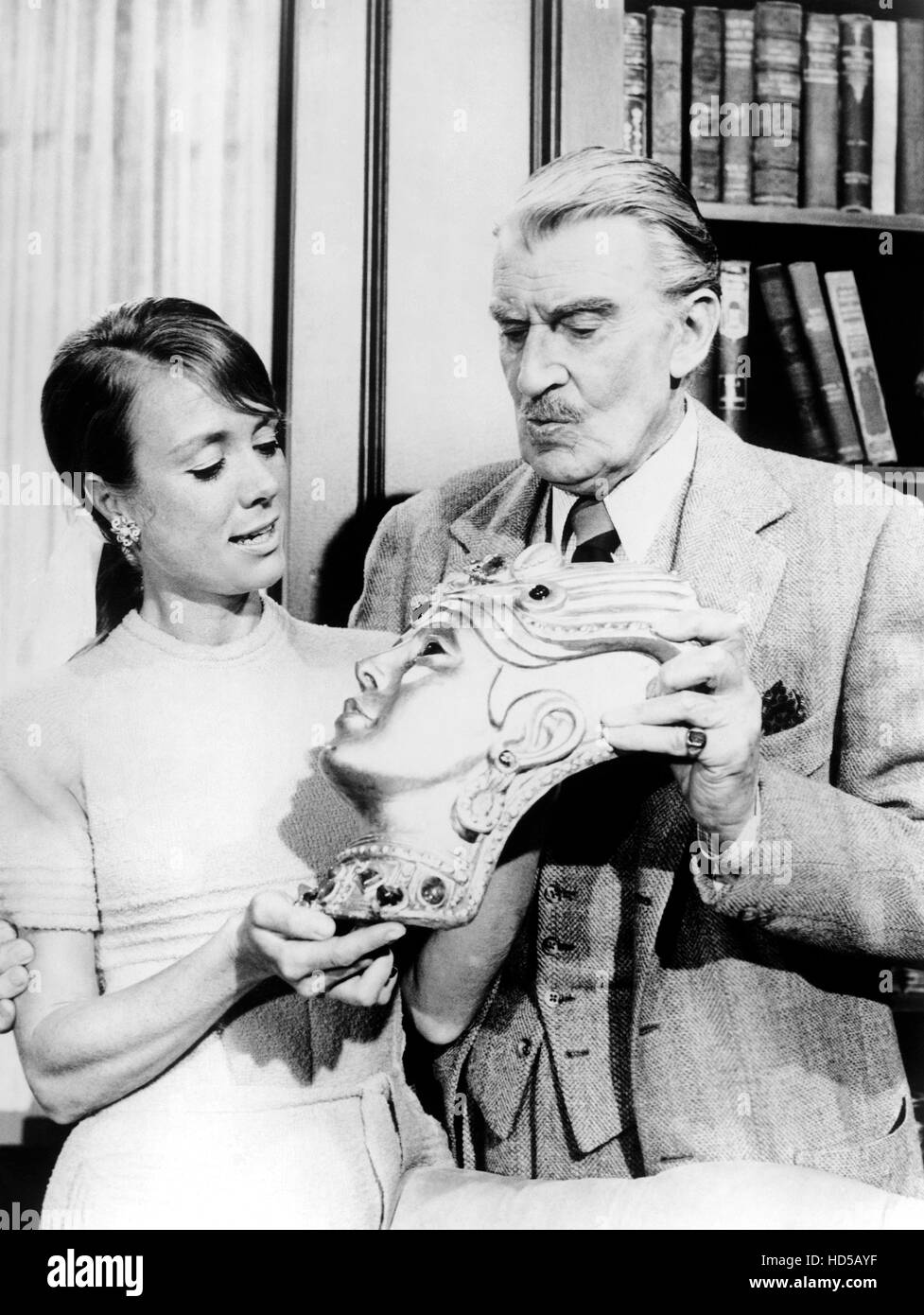 THE MASK OF SHEBA, from left: Inger Stevens, Walter Pidgeon, 1970 Stock ...