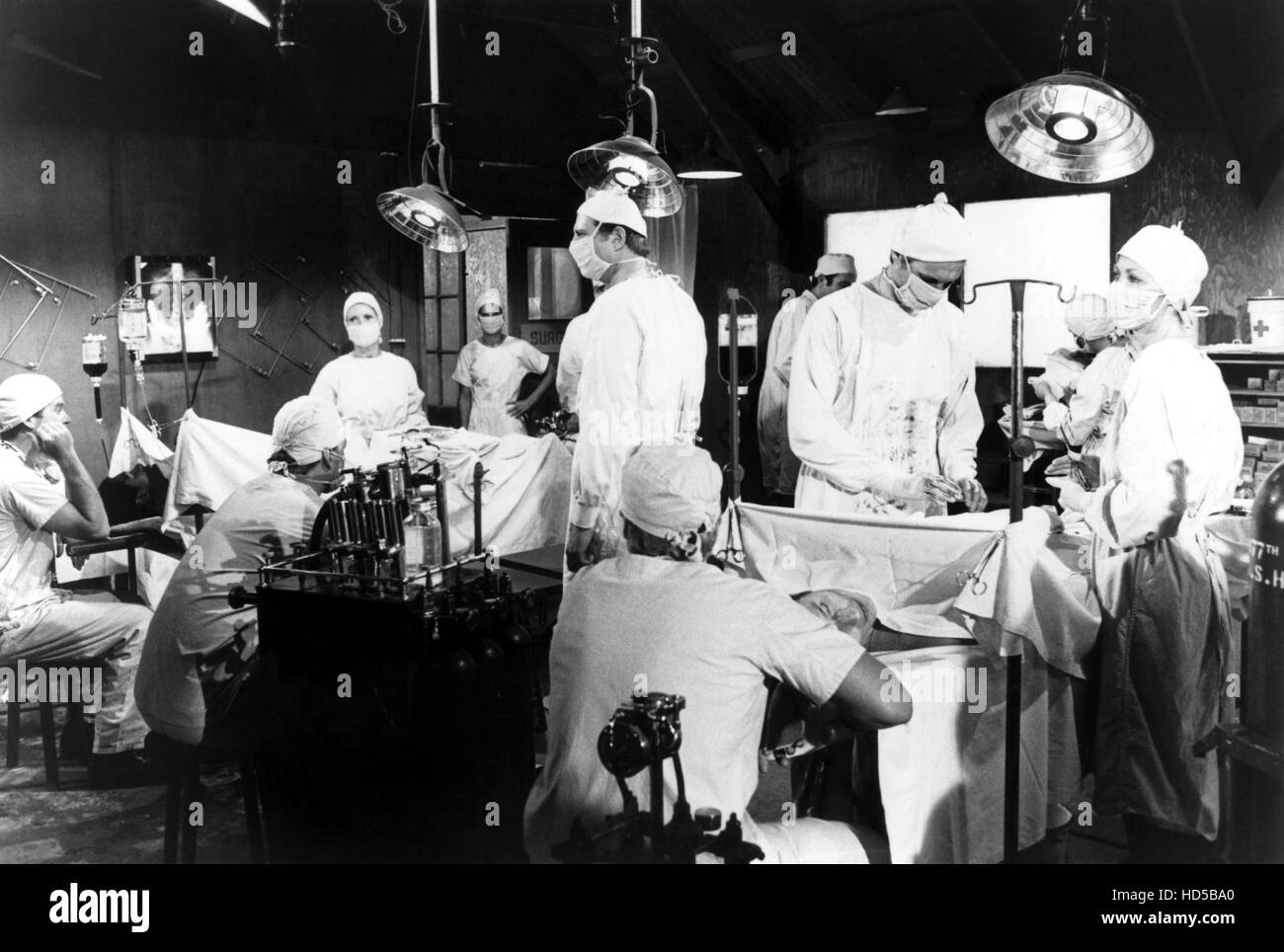 MASH, (aka M*A*S*H), center from left: Larry Linville, Alan Alda, 1972 ...