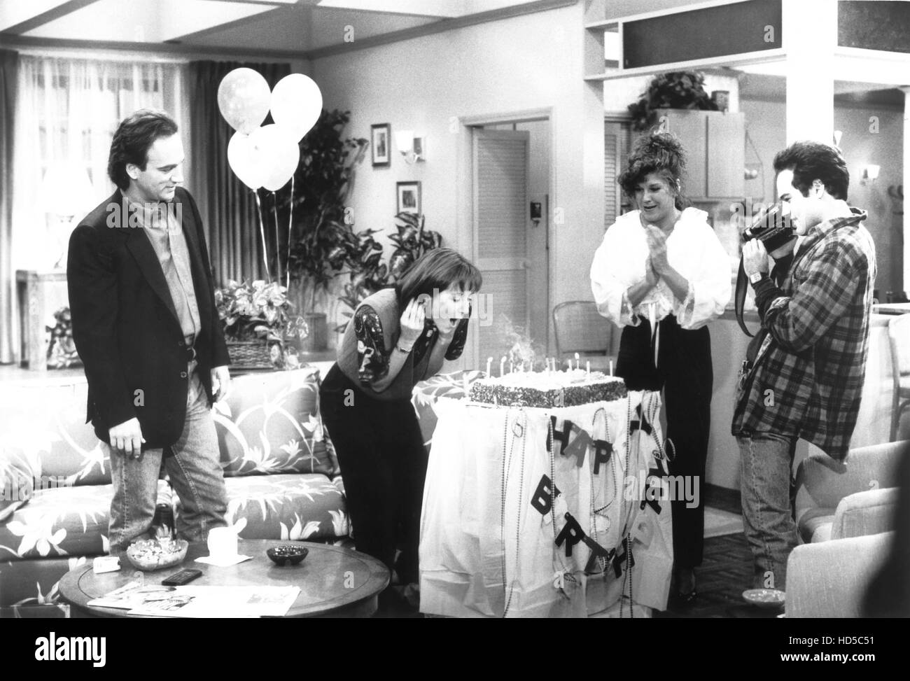 MY TALK SHOW, from left: James Belushi, Cynthia Stevenson, Stephanie ...