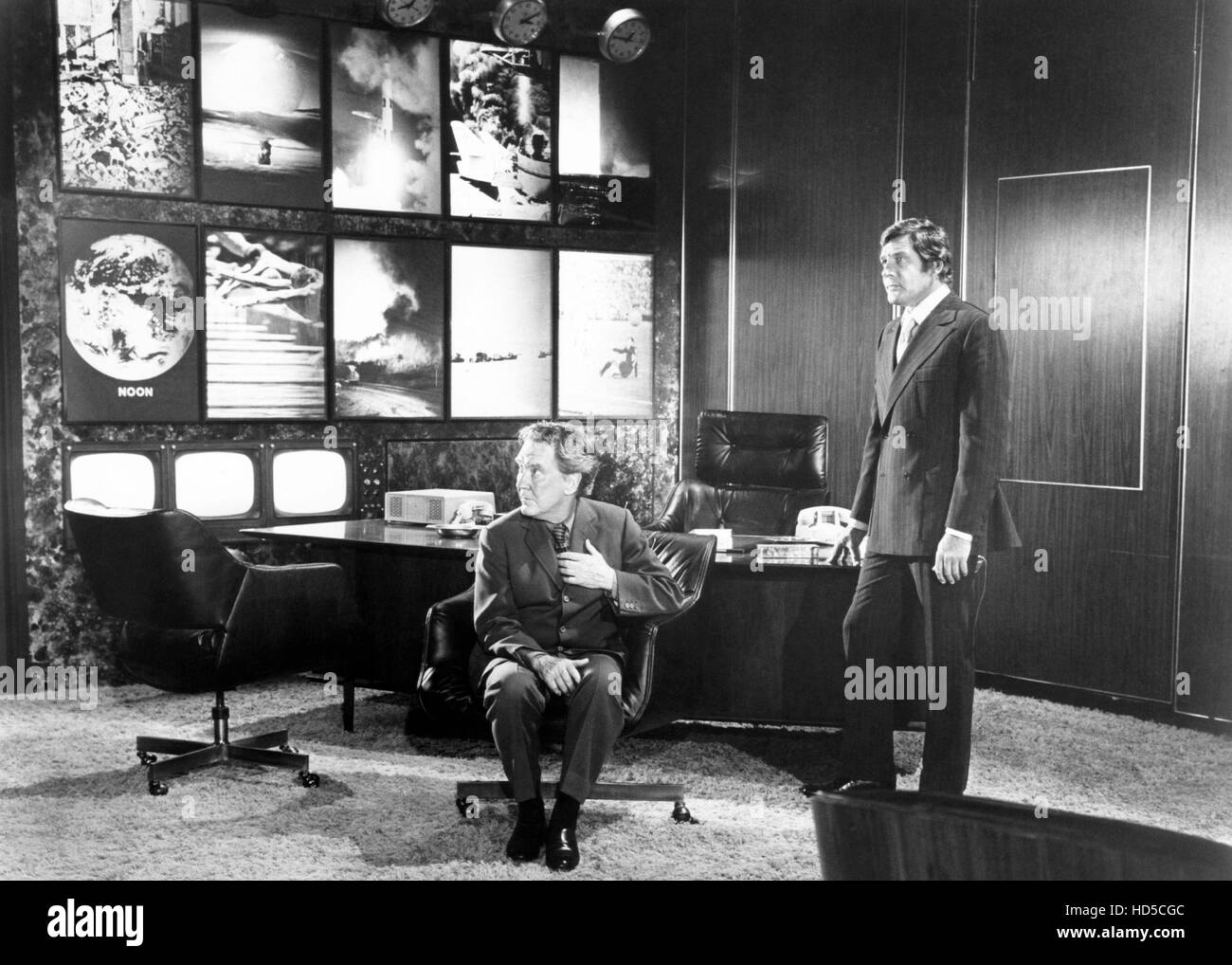 THE NAME OF THE GAME, (from left): Burgess Meredith, Gene Barry, 'The ...