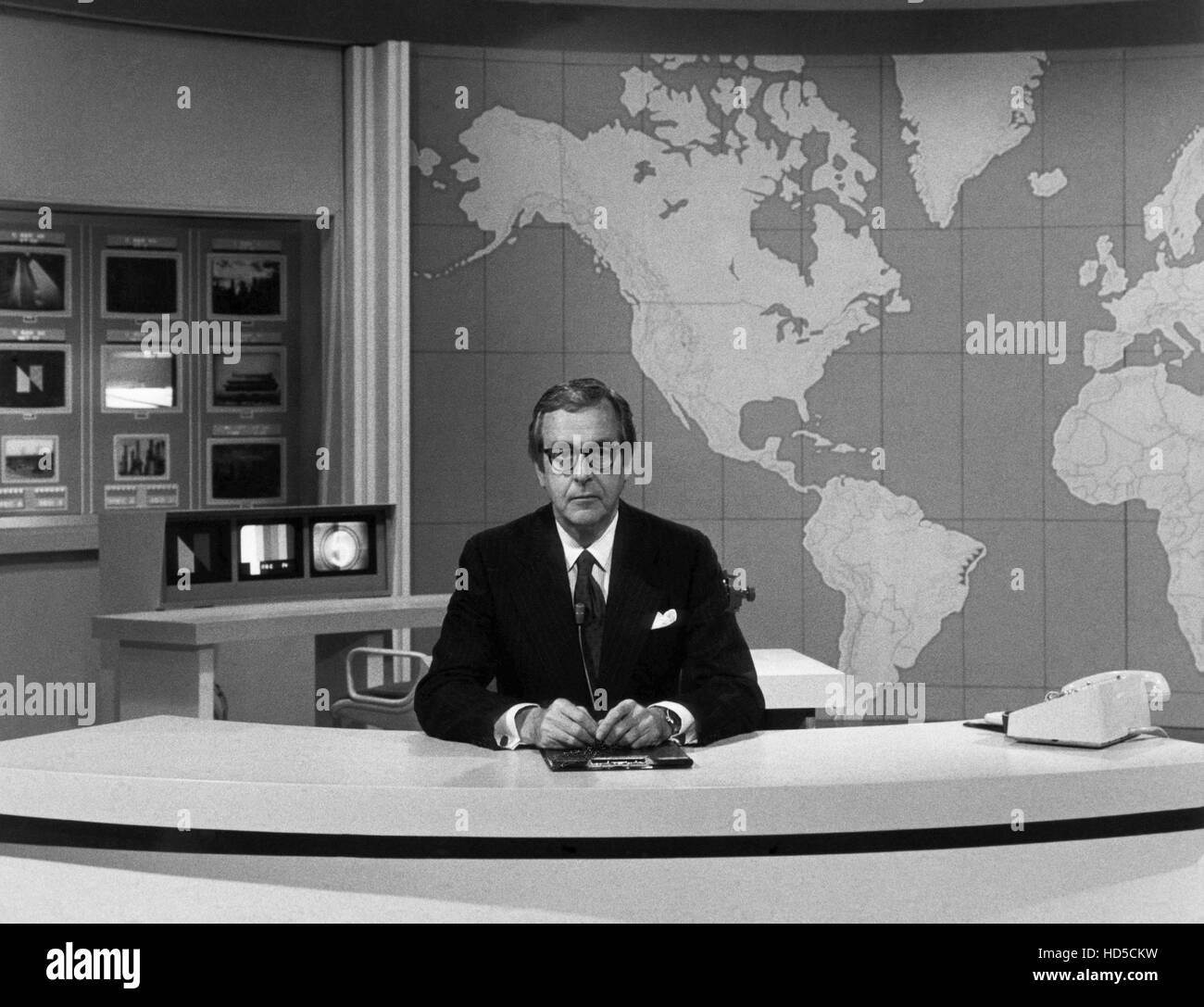 NBC NIGHTLY NEWS, John Chancellor in the program's new set, July 1979 ...
