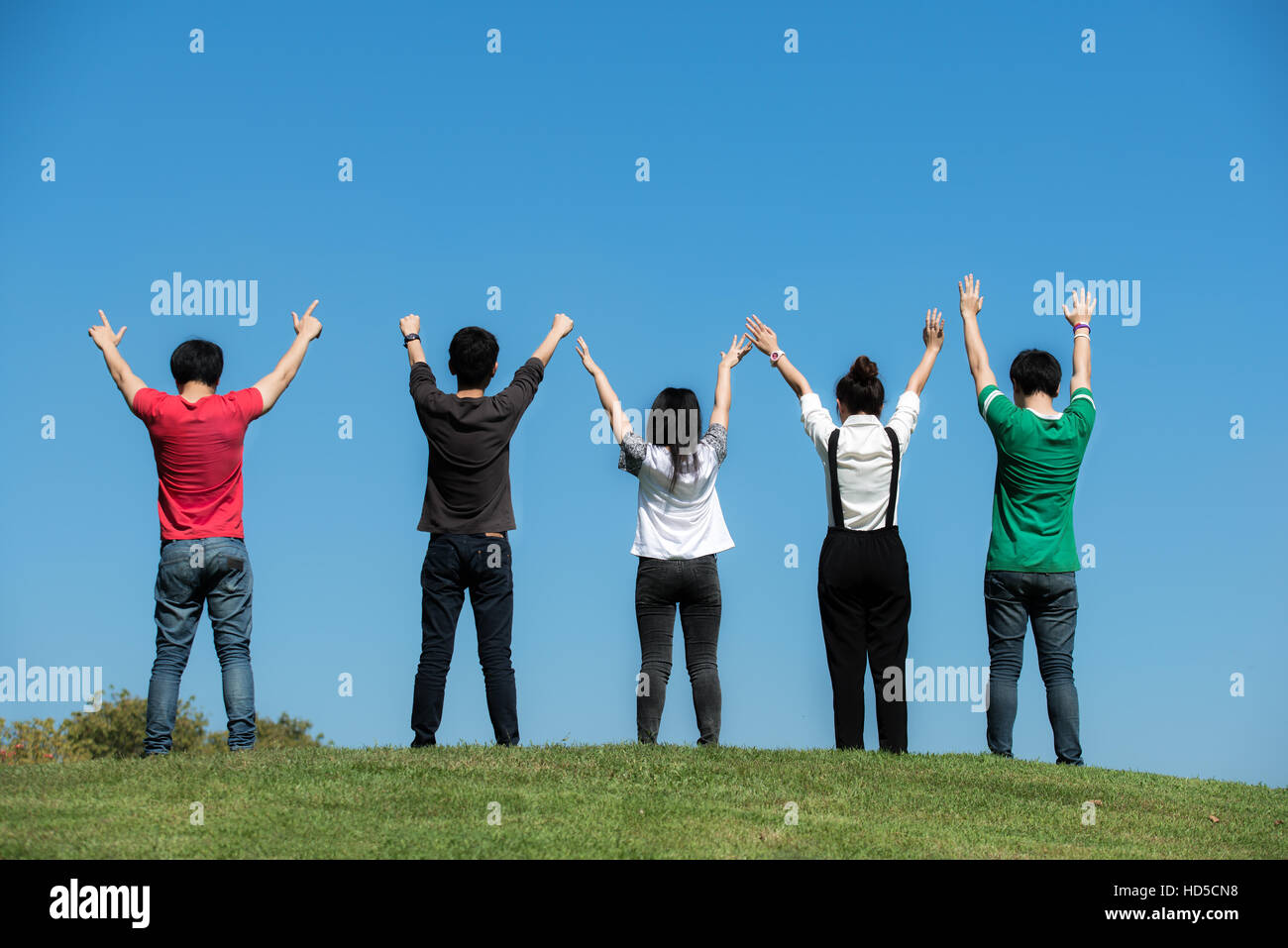 Raising his hands up High Resolution Stock Photography and Images - Alamy