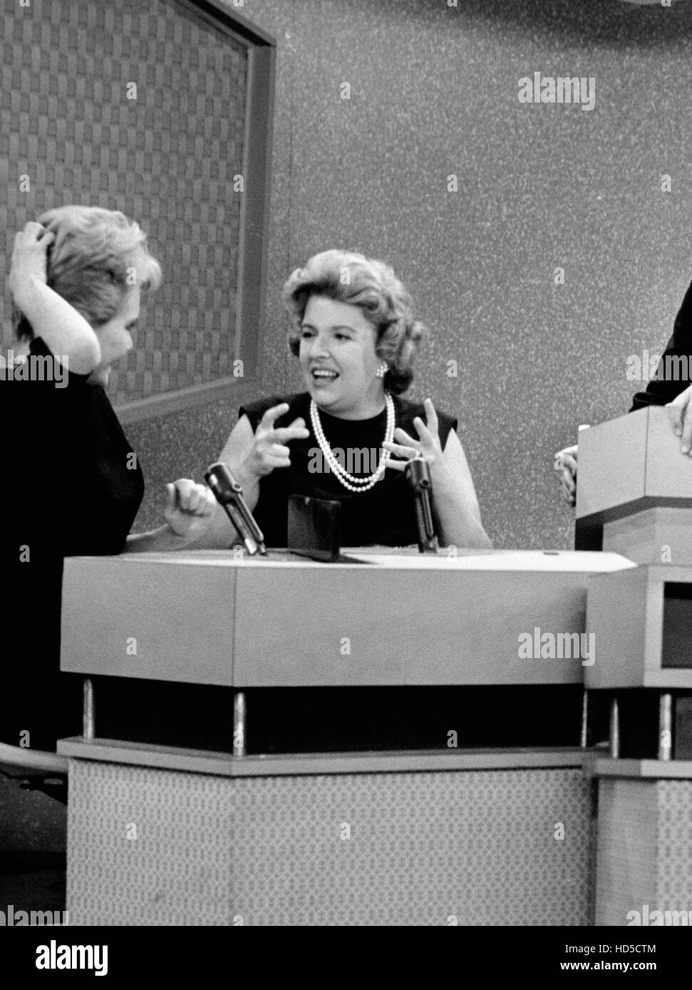 PASSWORD, Peggy Cass (r.) with contestant, (1962), 1961-75 Stock Photo ...
