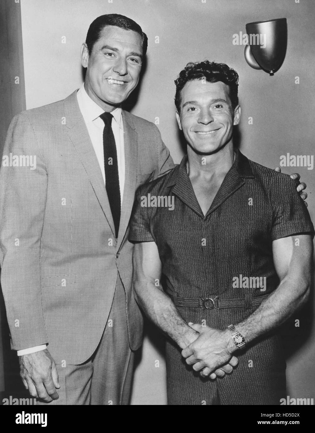 PETER GUNN, from left: Craig Stevens, Jack LaLanne, 'Death Across the ...