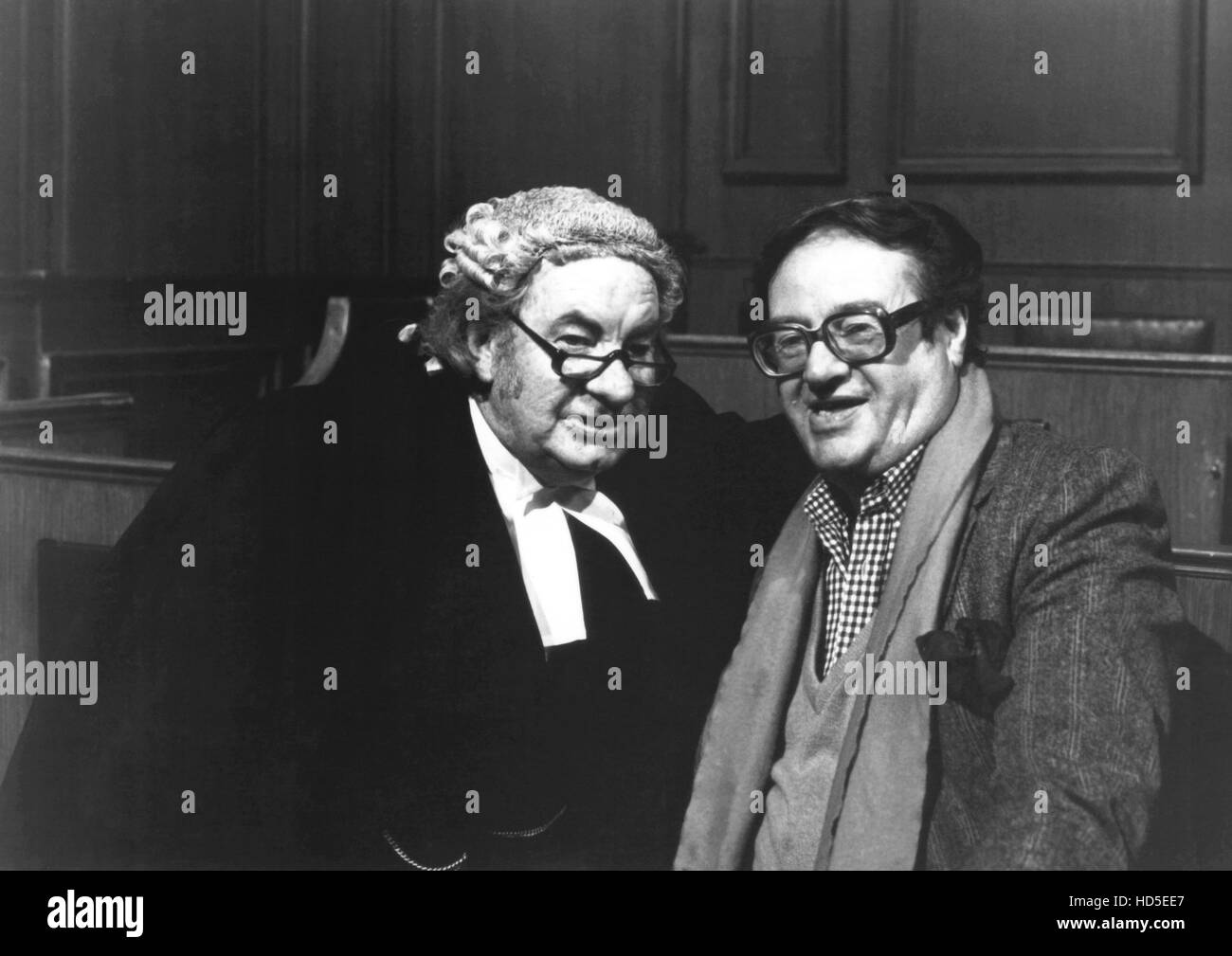 RUMPOLE OF THE BAILEY, from left: Leo McKern, author John Mortimer ...