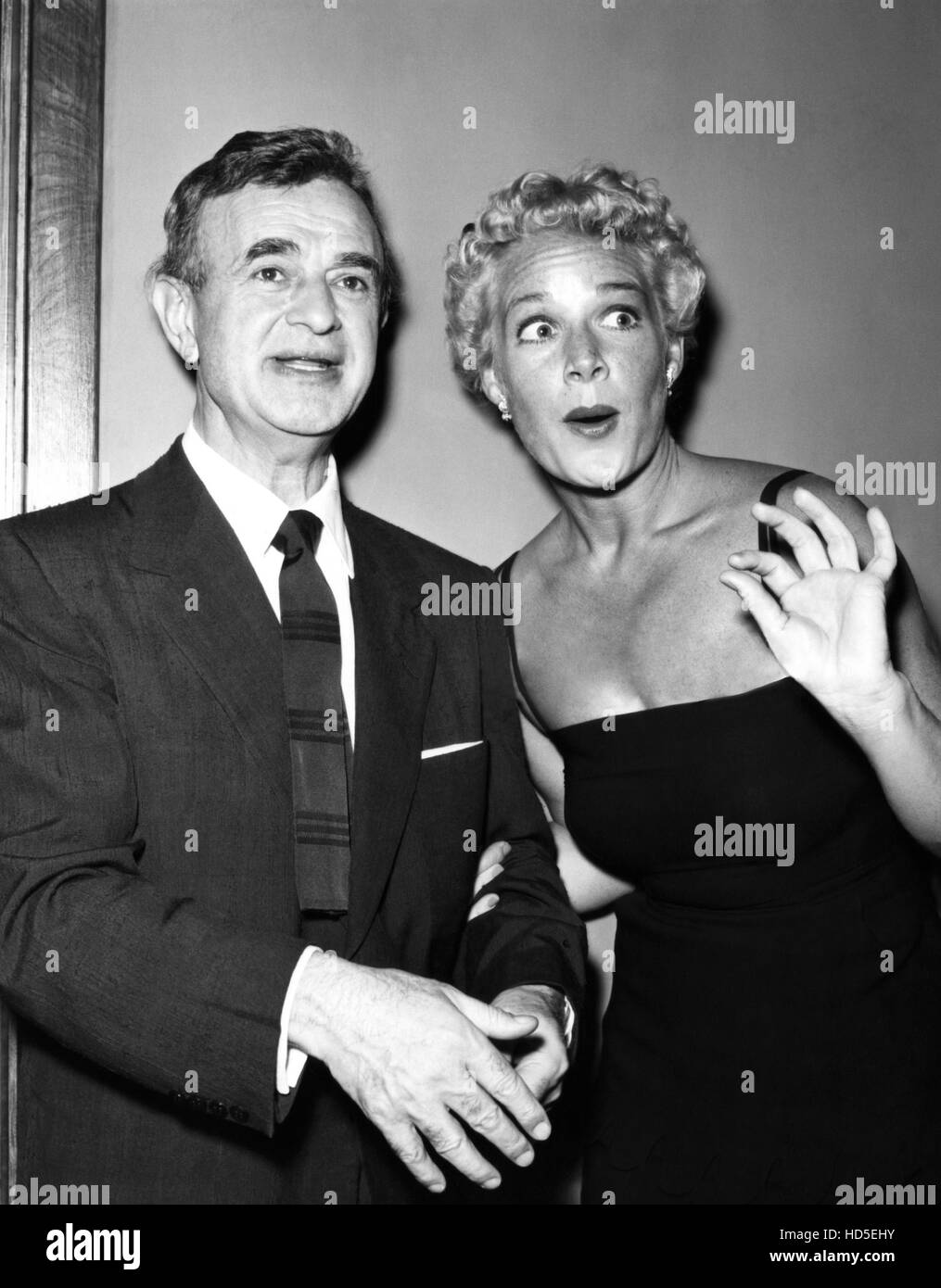 SATINS AND SPURS, Max Liebman, Betty Hutton, on-set, 1954 Stock Photo ...