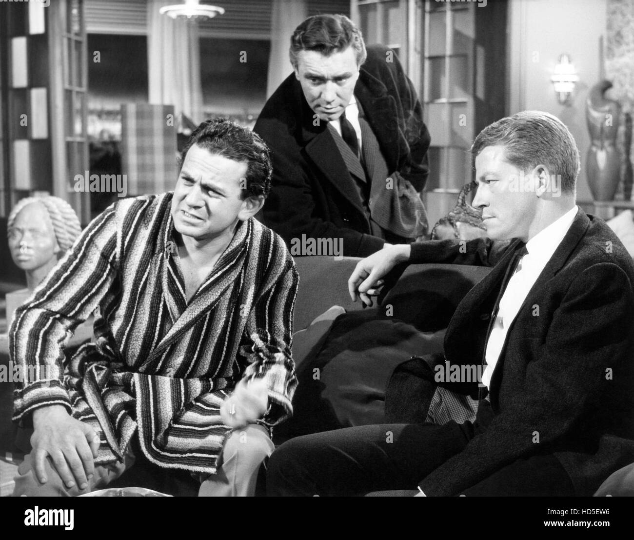 THE SAINT, (from left): John Bluthal, William Sylvester, Jerry Stovin ...