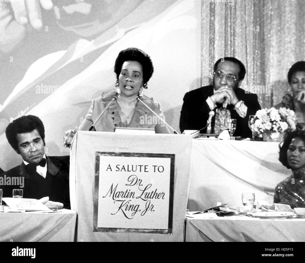A SALUTE TO DR. MARTIN LUTHER KING JR., Greg Morris (left), Coretta ...
