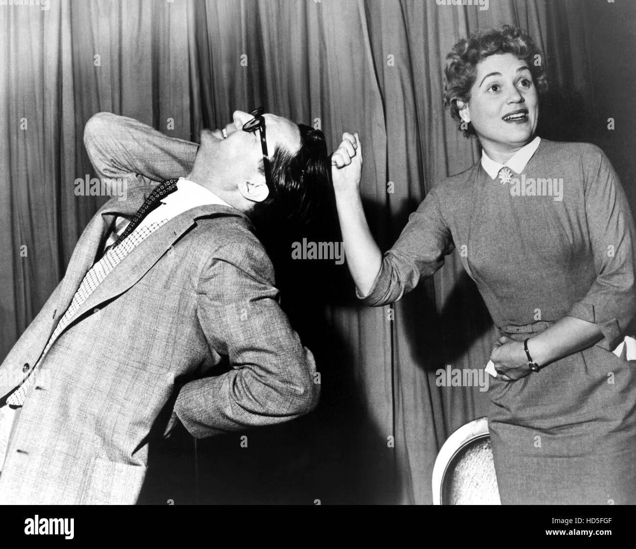 SUNDAY IN TOWN, from left, Steve Allen, Judy Holliday, aired October 10 ...