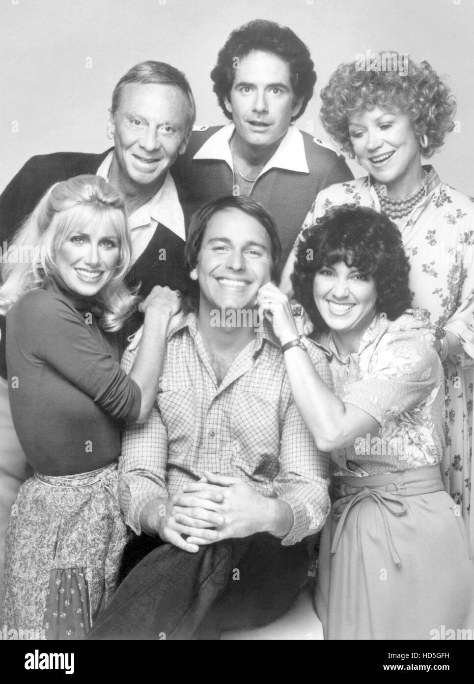 THREE'S COMPANY, (top l-r): Norman Fell, Richard Kline, Audra Lindley ...