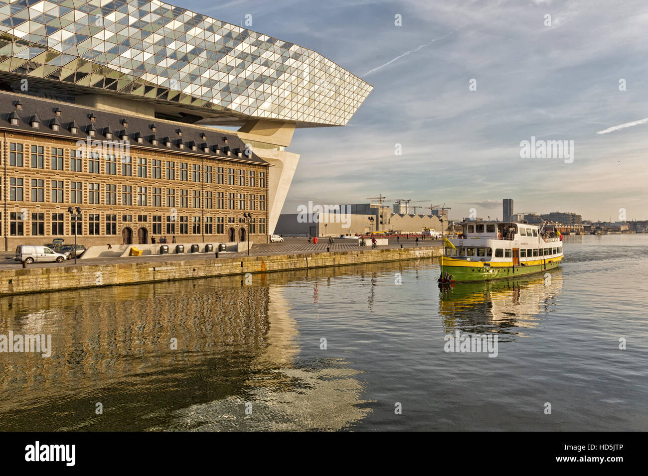Antwerp, Belgium - October 2016: The new Port House in Antwerp ...