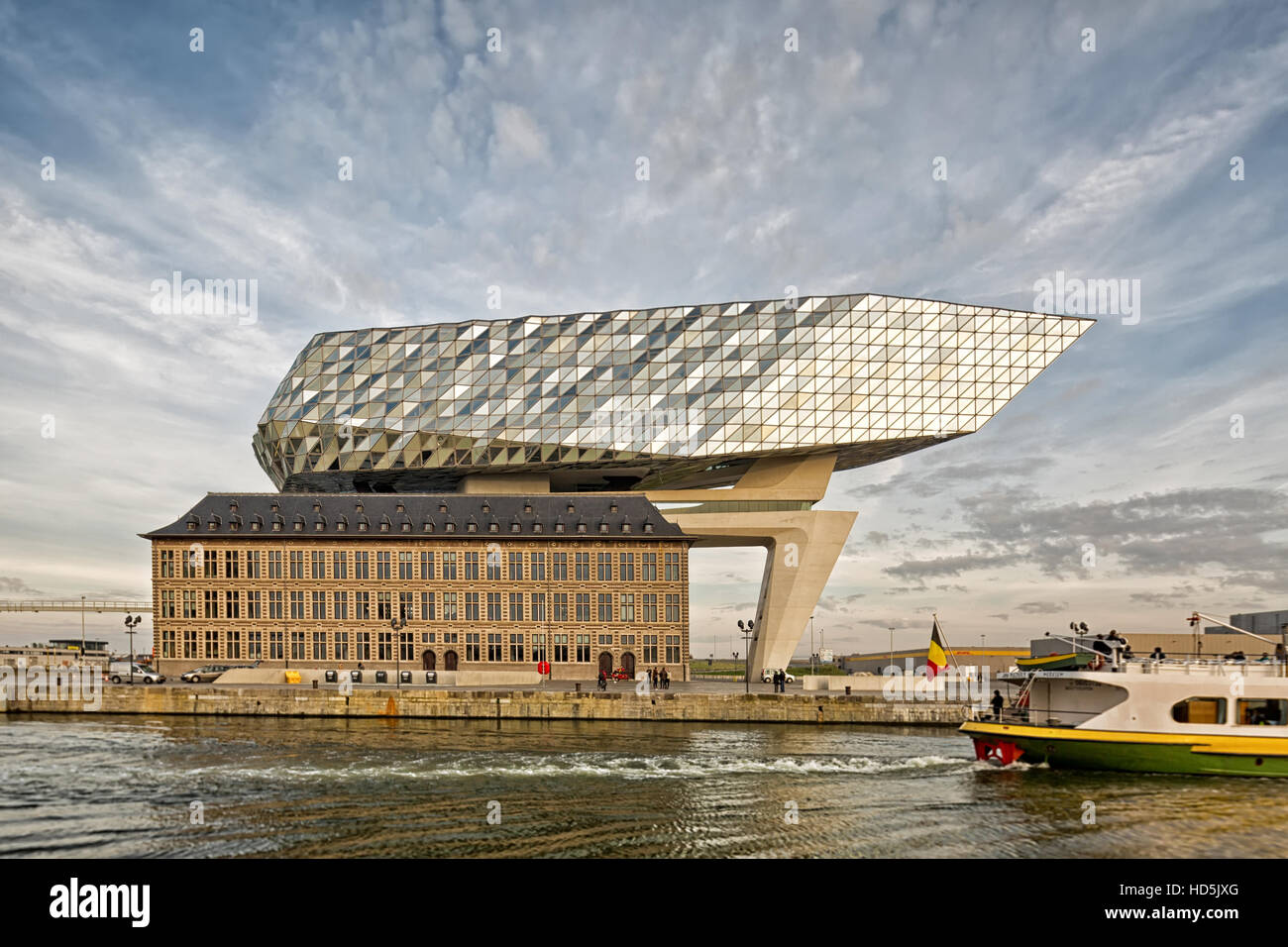 Antwerp, Belgium - October 2016: The new Port House in Antwerp ...