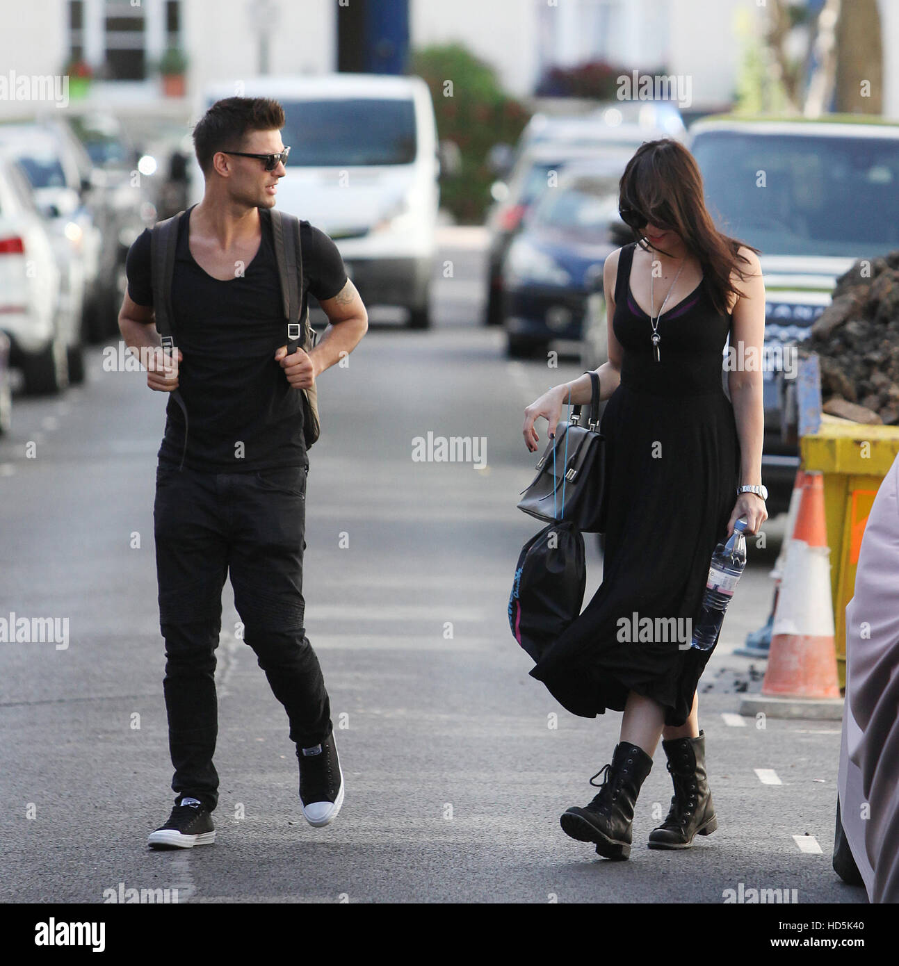 Daisy Lowe leaves home with her Strictly dance partner Aljaz Skorjanec ...