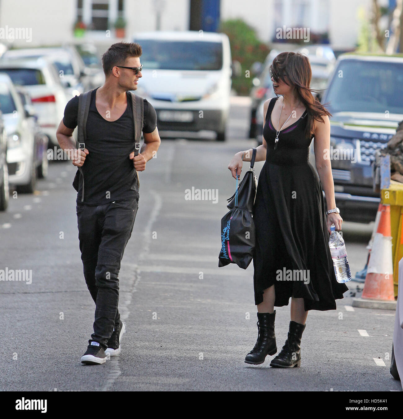 Daisy Lowe leaves home with her Strictly dance partner Aljaz Skorjanec ...