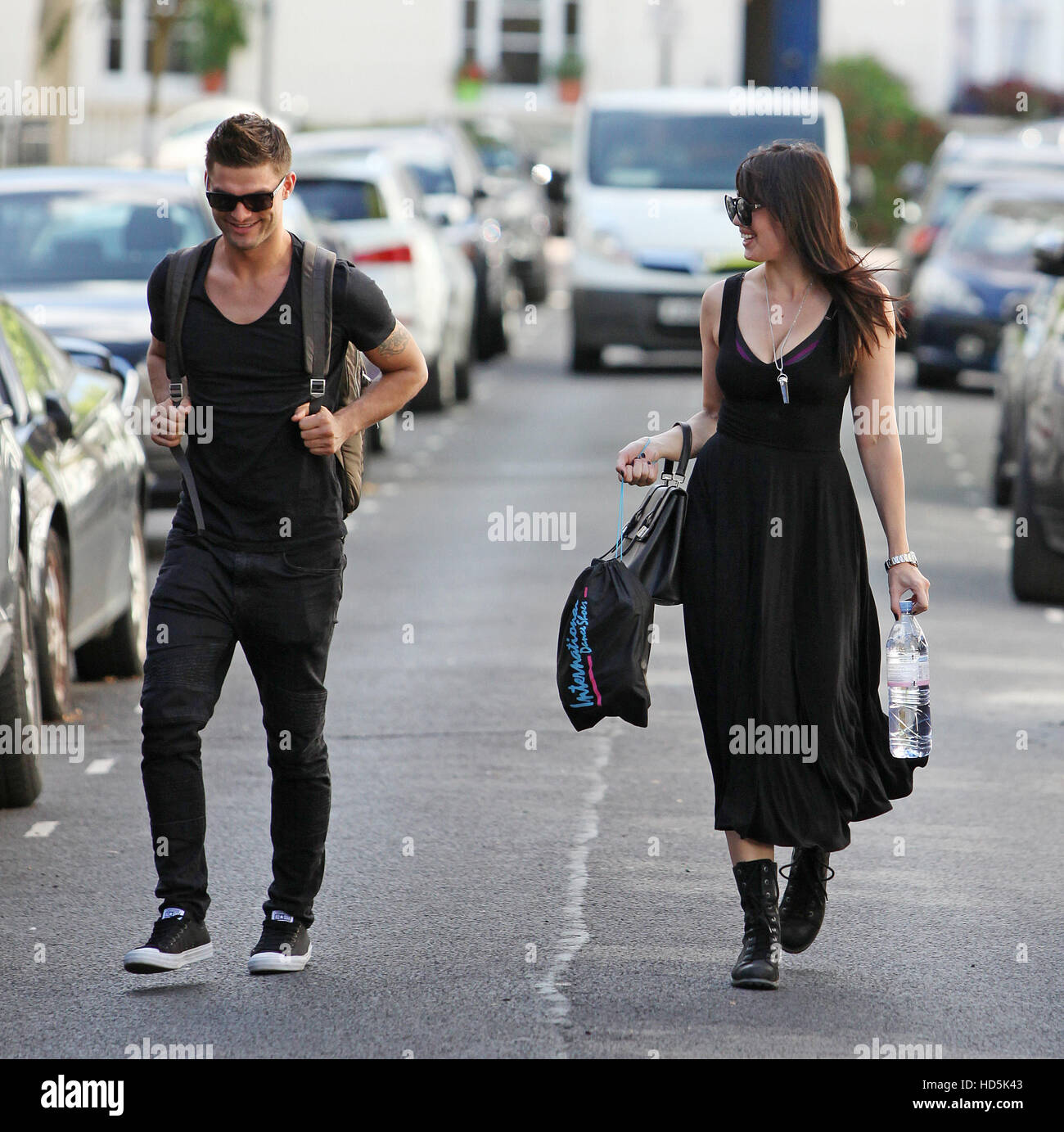 Daisy Lowe leaves home with her Strictly dance partner Aljaz Skorjanec ...