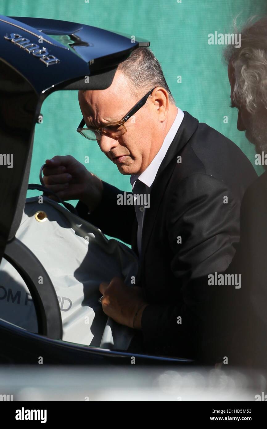 Tom Hanks seen arriving at the ABC studios for Jimmy Kimmel Live ...