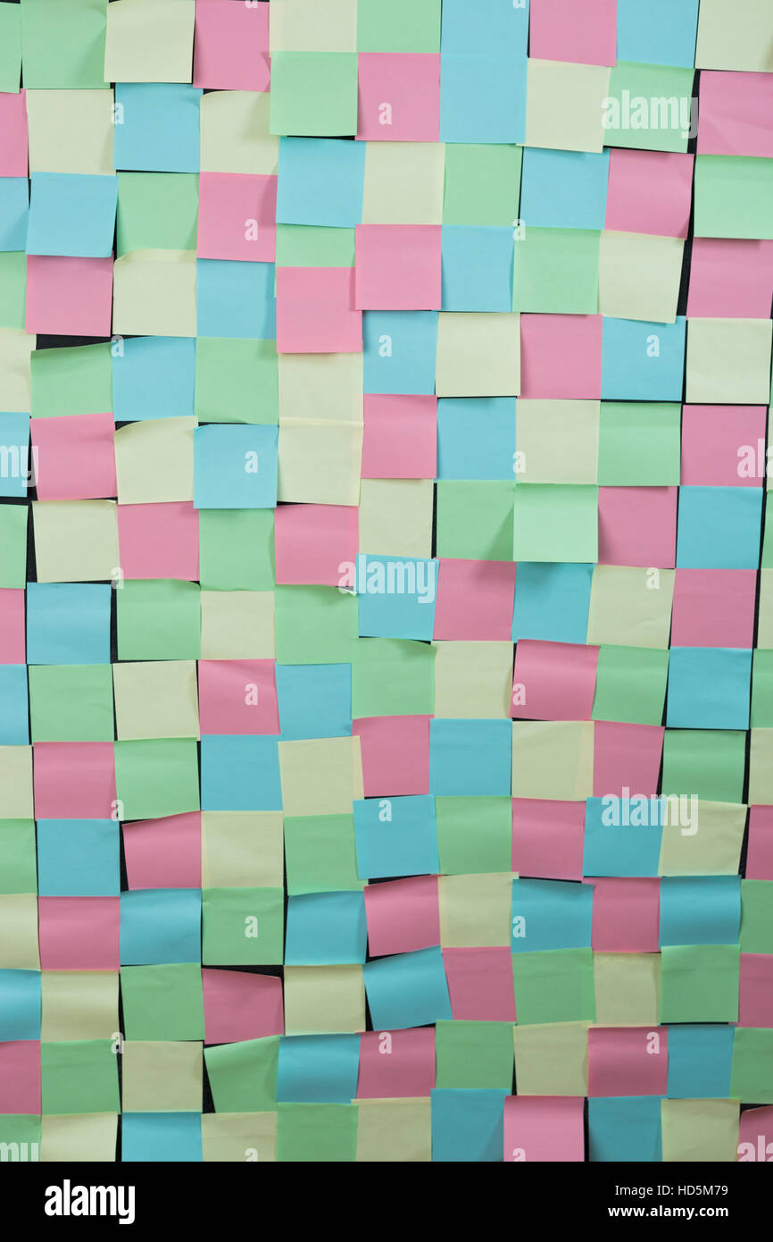 Image of colorful sticky notes on board Stock Photo - Alamy
