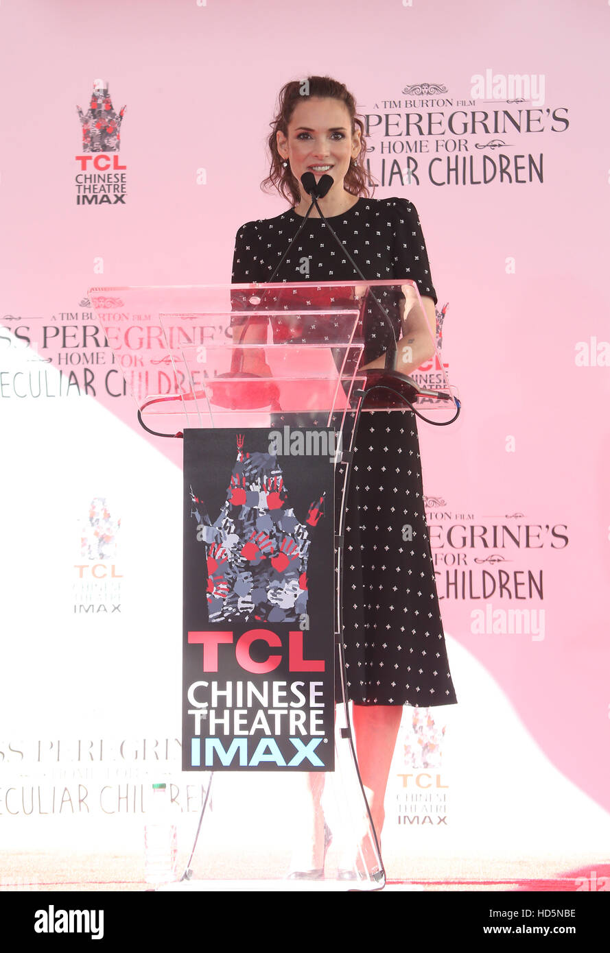 Tim Burton Hand And Footprint Ceremony Featuring: Winona Ryder Where ...