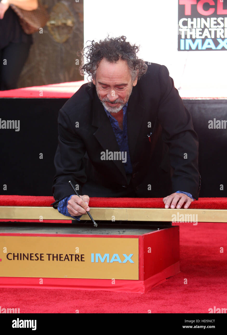 Tim Burton Hand And Footprint Ceremony Featuring: Tim Burton Where ...