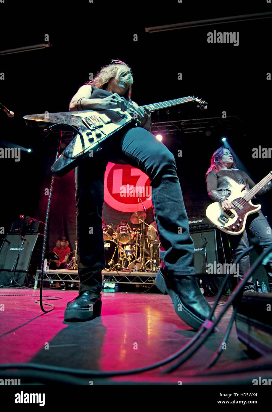 L7 performing at Manchester O2 Ritz Featuring: L7, Donita Sparks ...