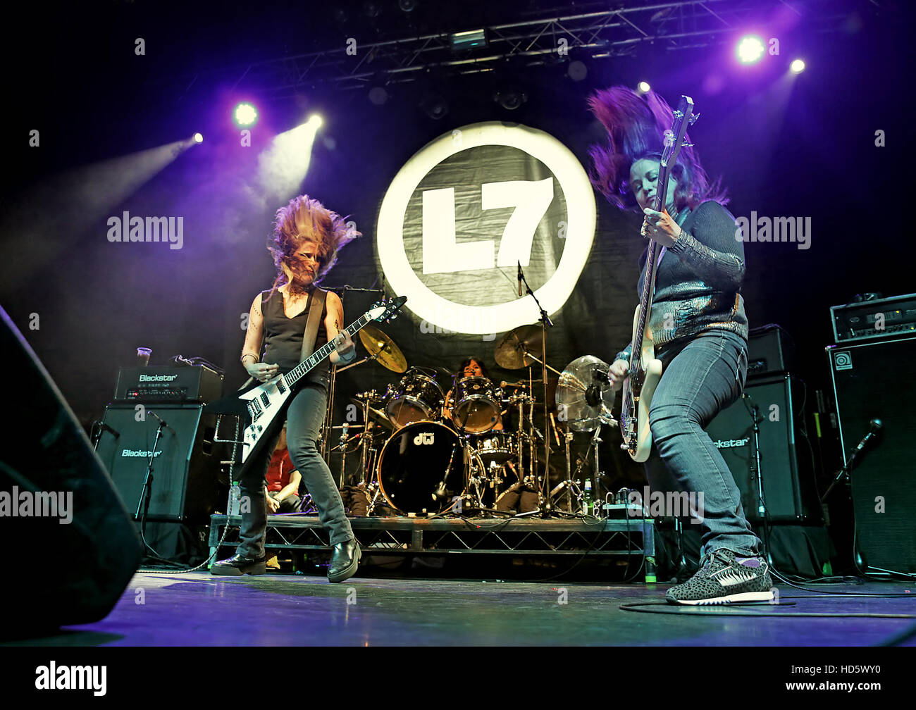 L7 performing at Manchester O2 Ritz Featuring: L7, Donita Sparks ...