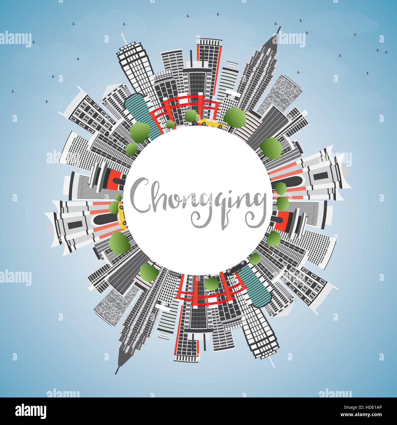Chongqing landscape Stock Vector Images - Alamy