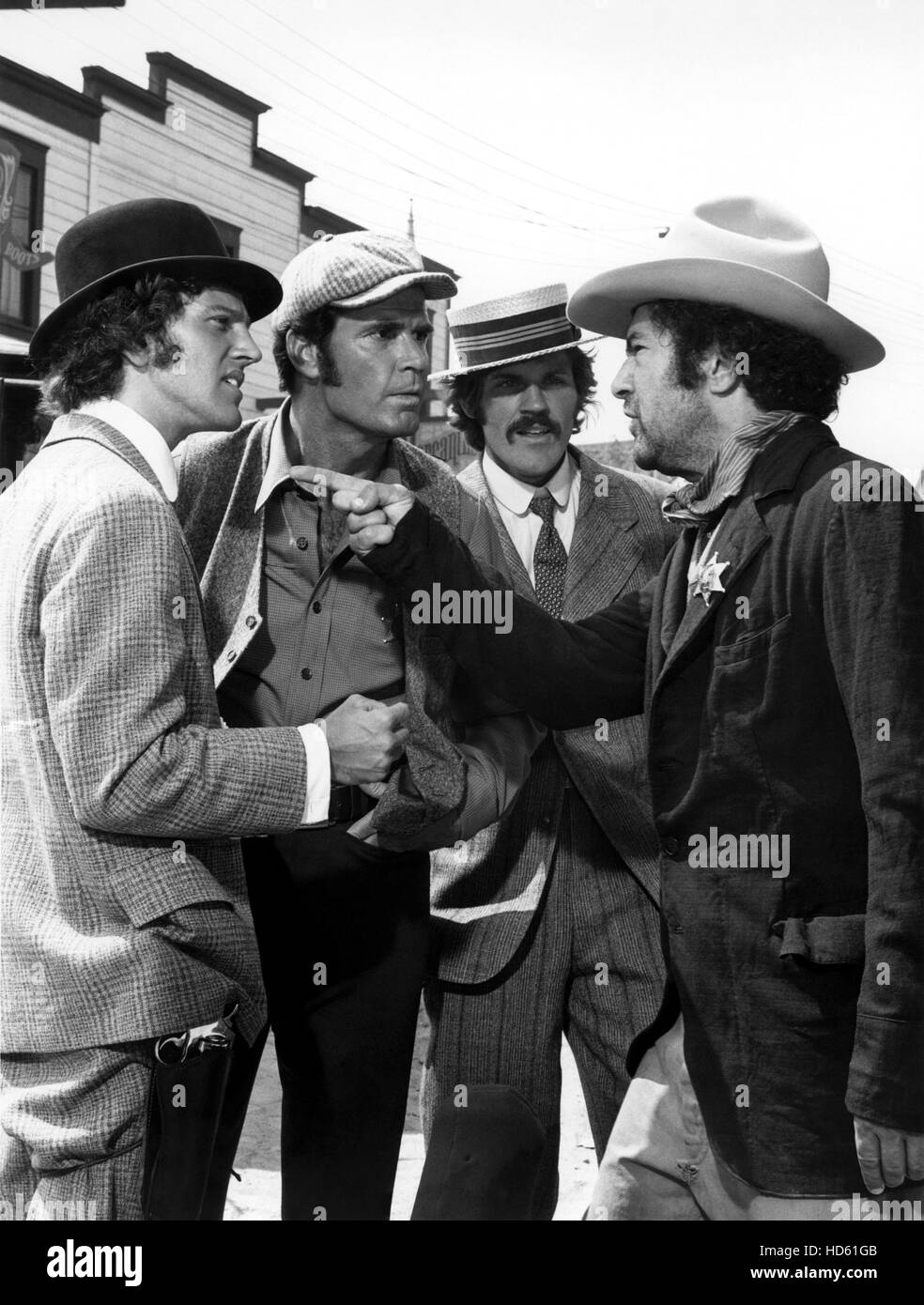 NICHOLS, from left: John Rubinstein, James Garner, John Beck, Stuart ...