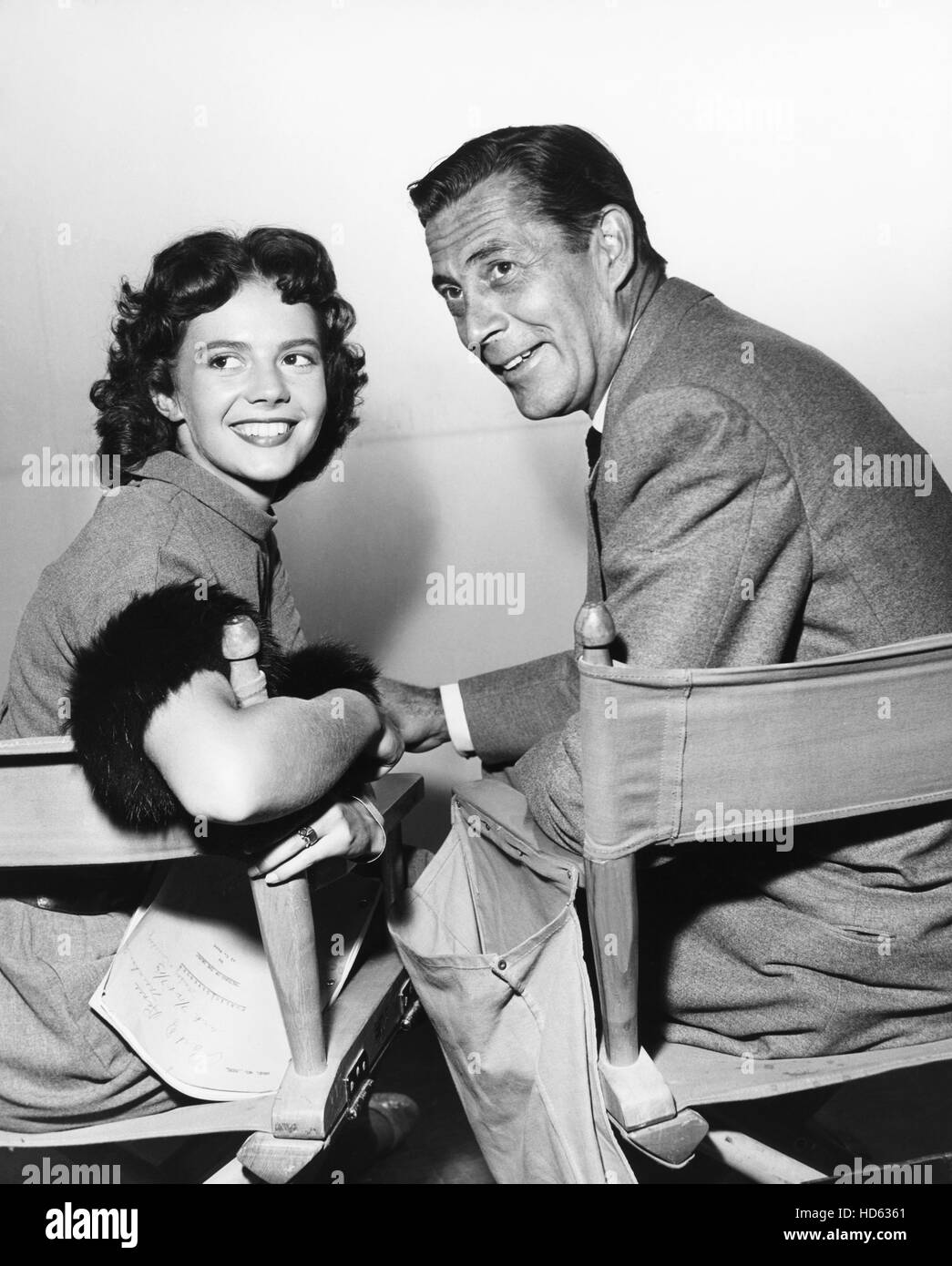 PUBLIC DEFENDER, from left: Natalie Wood, Reed Hadley, on set, 'Return ...
