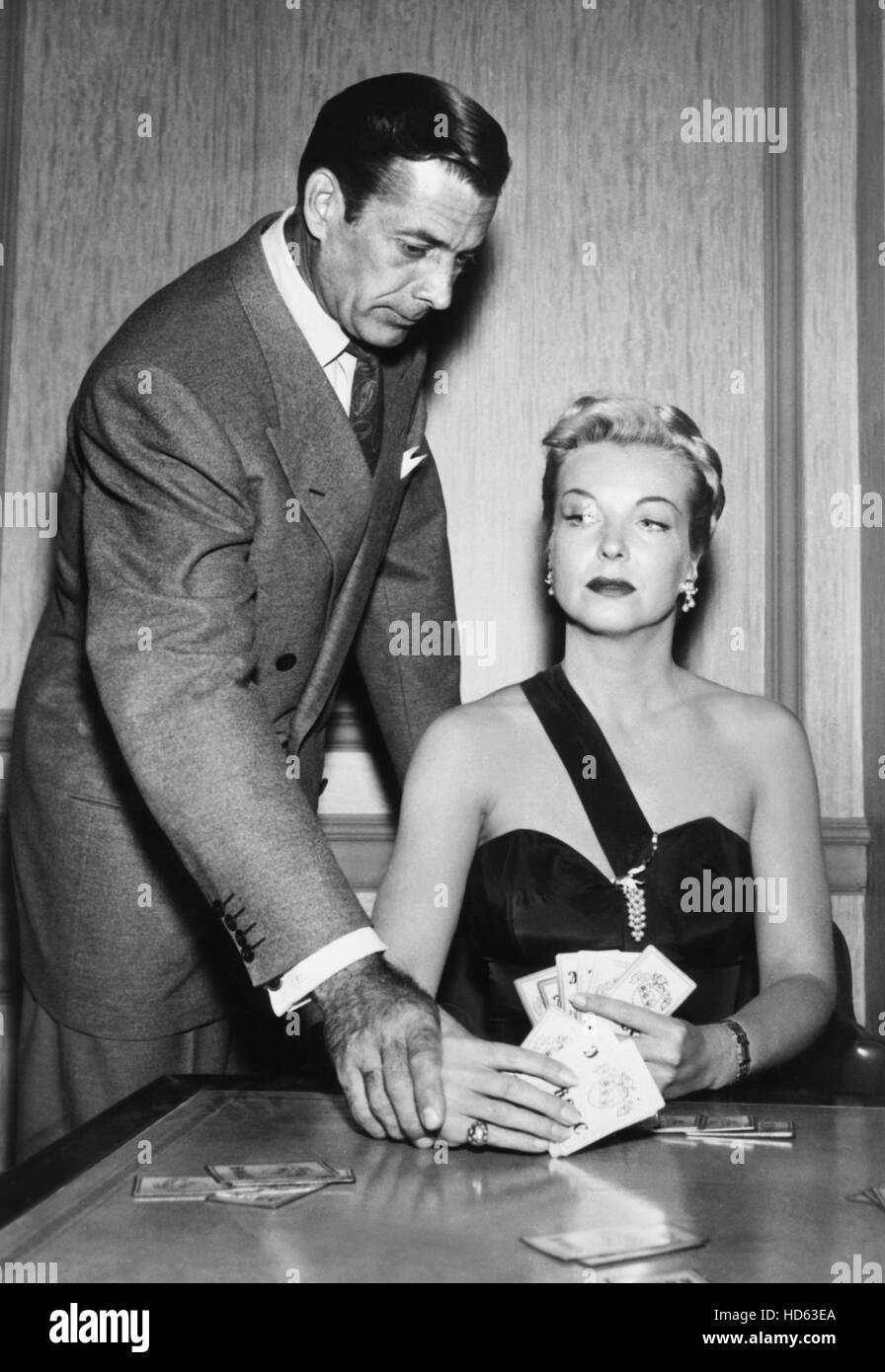 RACKET SQUAD, Reed Hadley, Hillary Brooke, 'The Case of Lady Luck ...