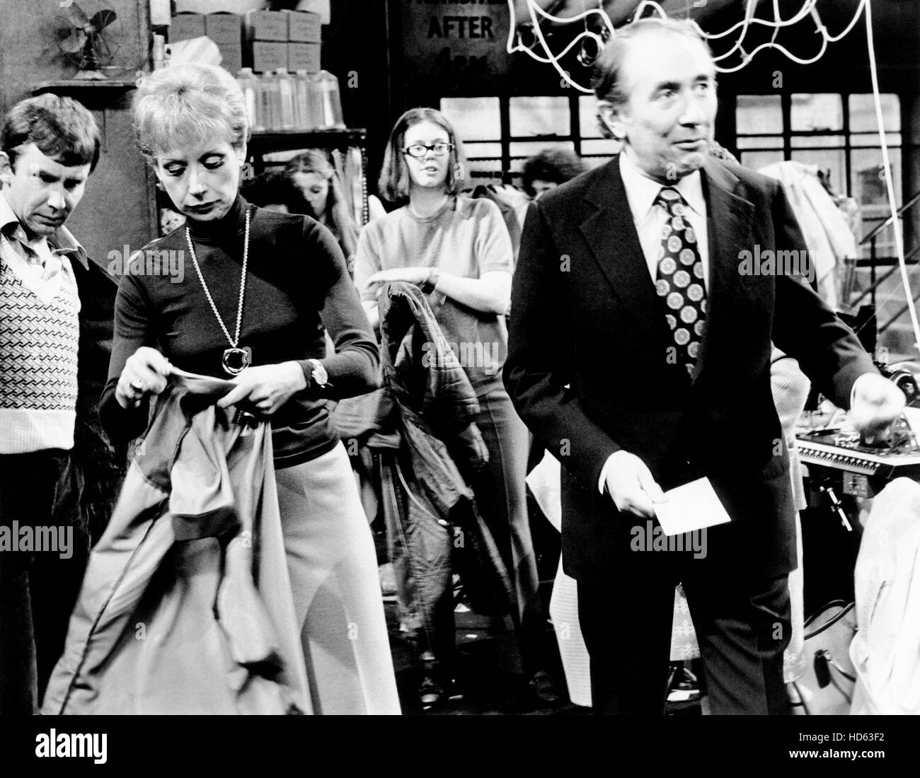 THE RAG TRADE, from left: Christopher Beeny, Miriam Karlin, Anna Karen ...