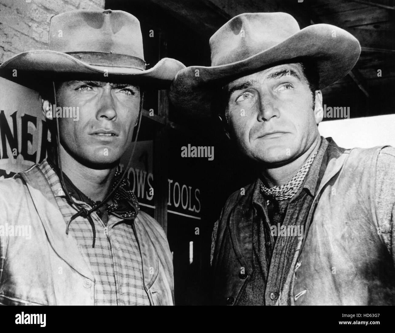 RAWHIDE, Clint Eastwood, Eric Fleming, 1959-66 Stock Photo - Alamy