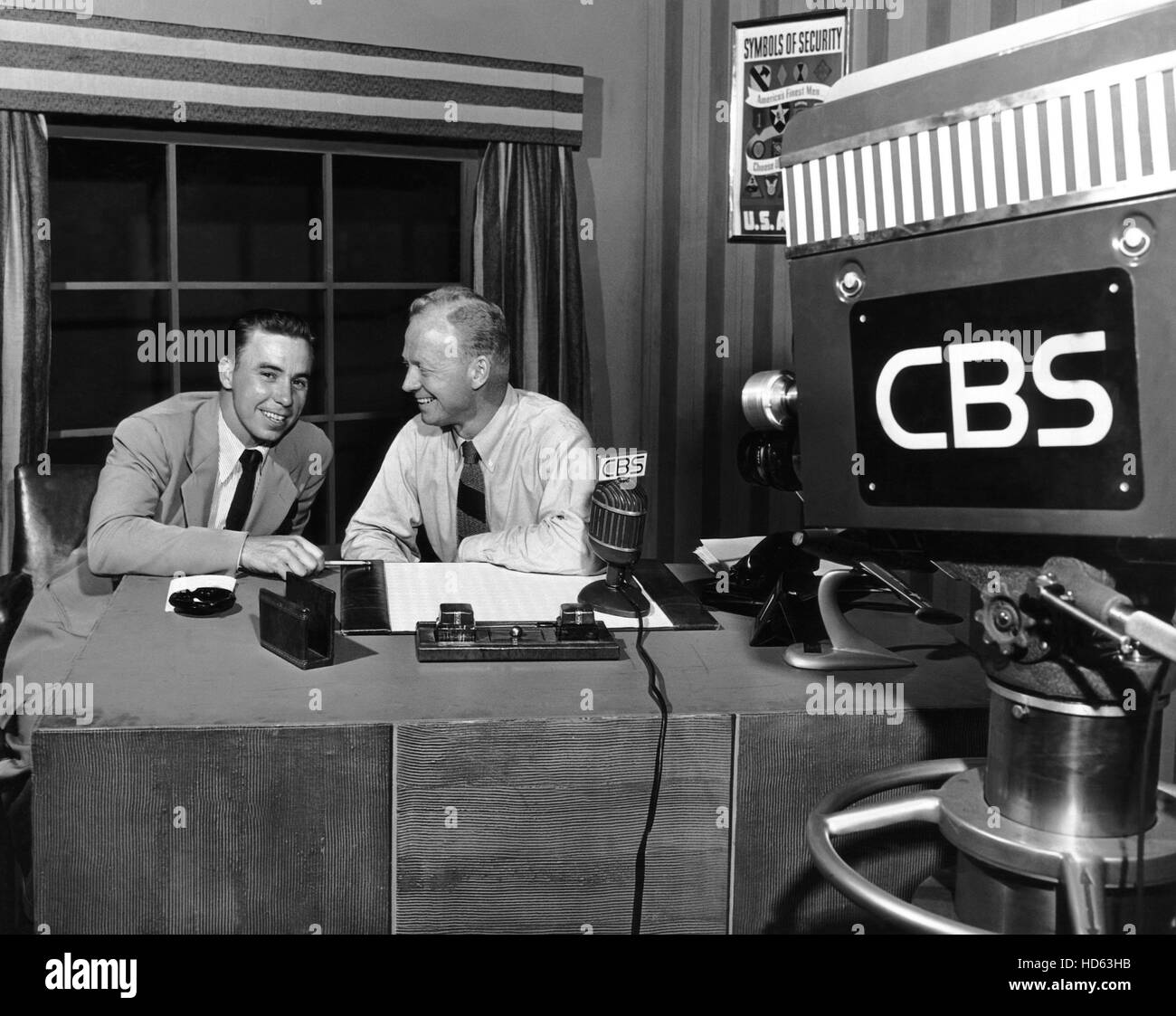 RED BARBER'S CLUB HOUSE, from left, Pee Wee Reese, Red Barber, CBS-TV ...