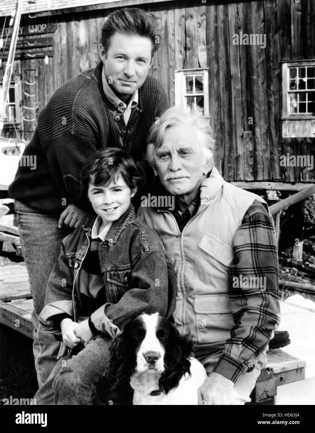 THE SECRET, from left, Bruce Boxleitner, Jesse Tendler, Kirk Douglas ...