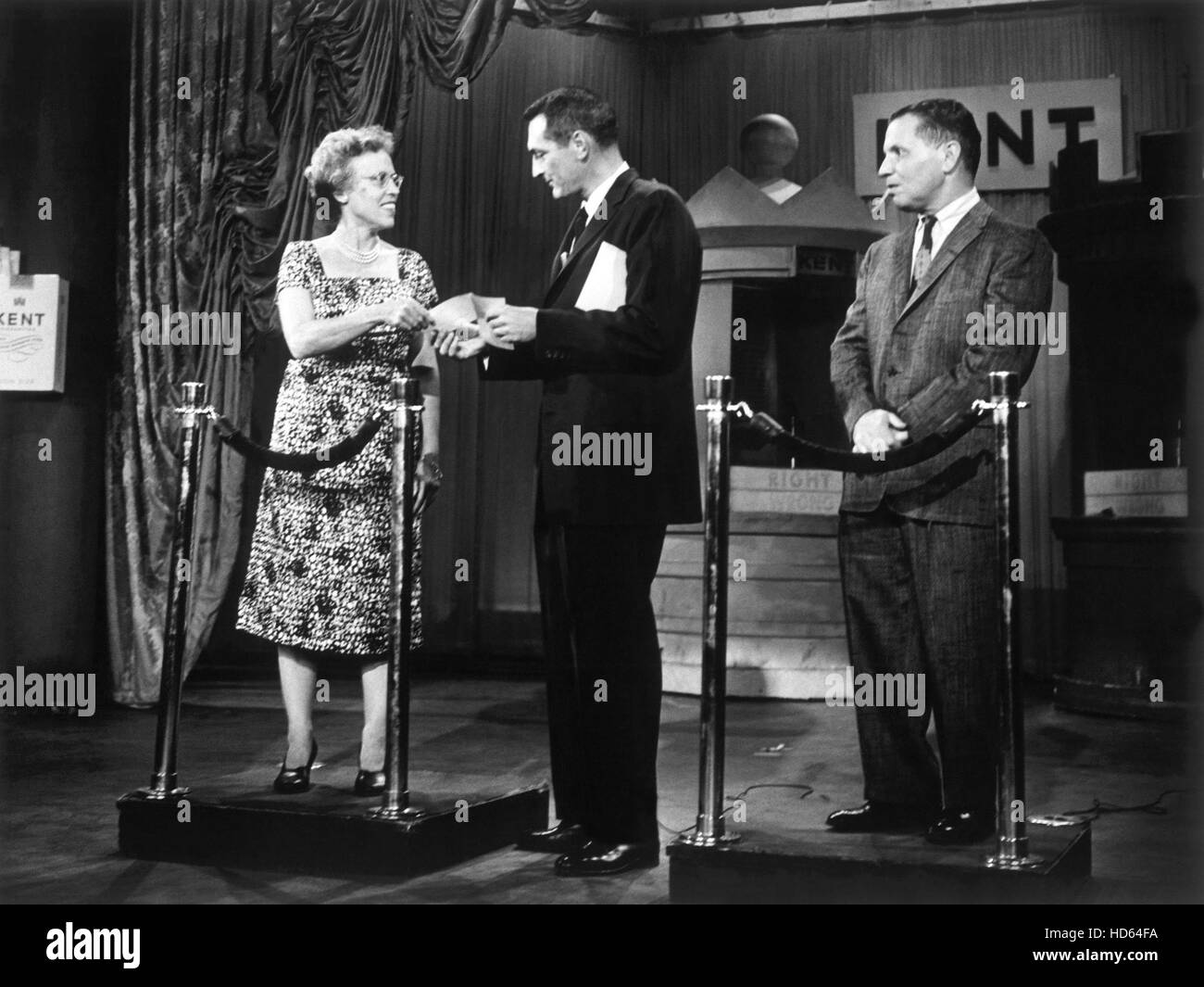 THE $64,000 CHALLENGE, host Ralph Story (center), contestant Teddy ...