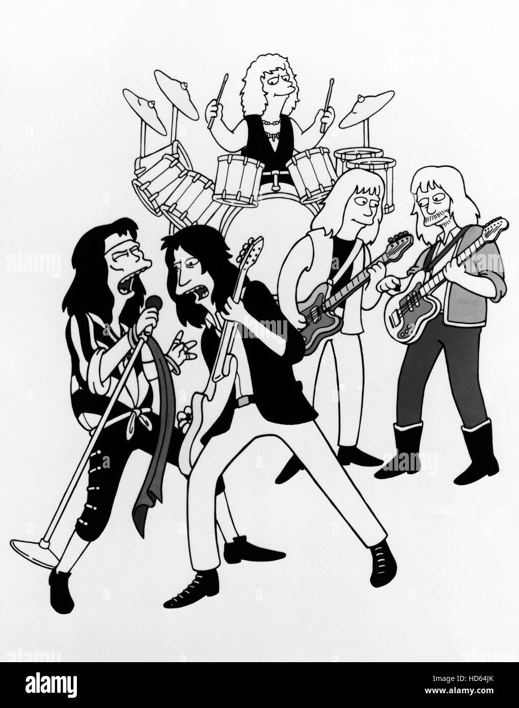 THE SIMPSONS, Aerosmith, 'Flaming Moe's', (Season 3, aired Nov. 21 ...