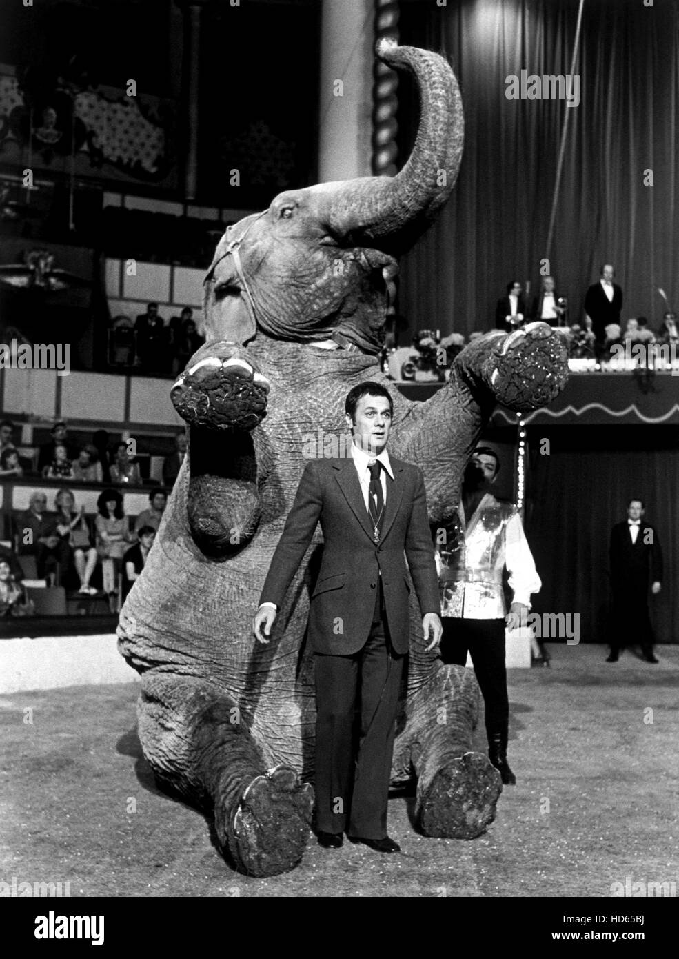 TIMEX PRESENTS THE ALL-STAR CIRCUS, center: Tony Curtis, 1965 Stock ...