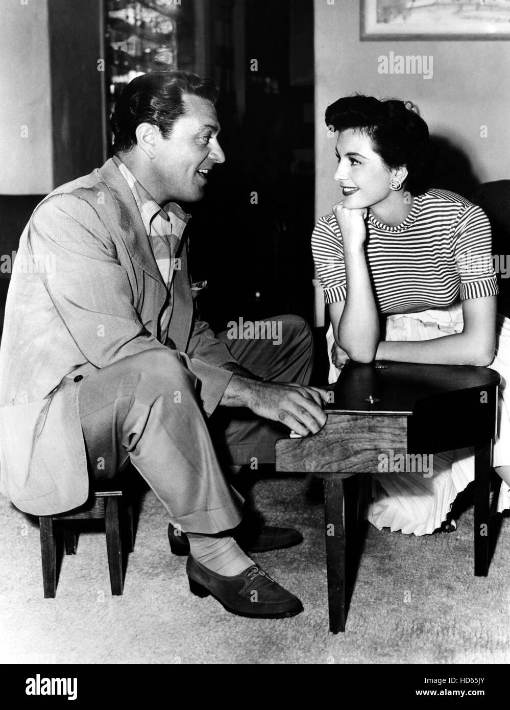 THE TONY MARTIN SHOW, Tony Martin, with wife Cyd Charisse at home, 1954 ...