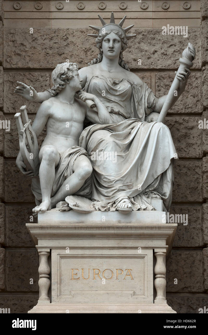Symbolic figures europe museum vienna hi-res stock photography and ...