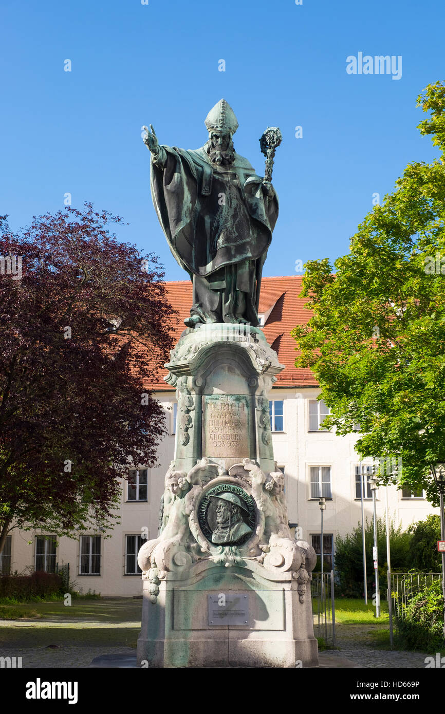 Saint Ulrich Monument, Dillingen an der Donau, Swabia, Bavaria, Germany ...