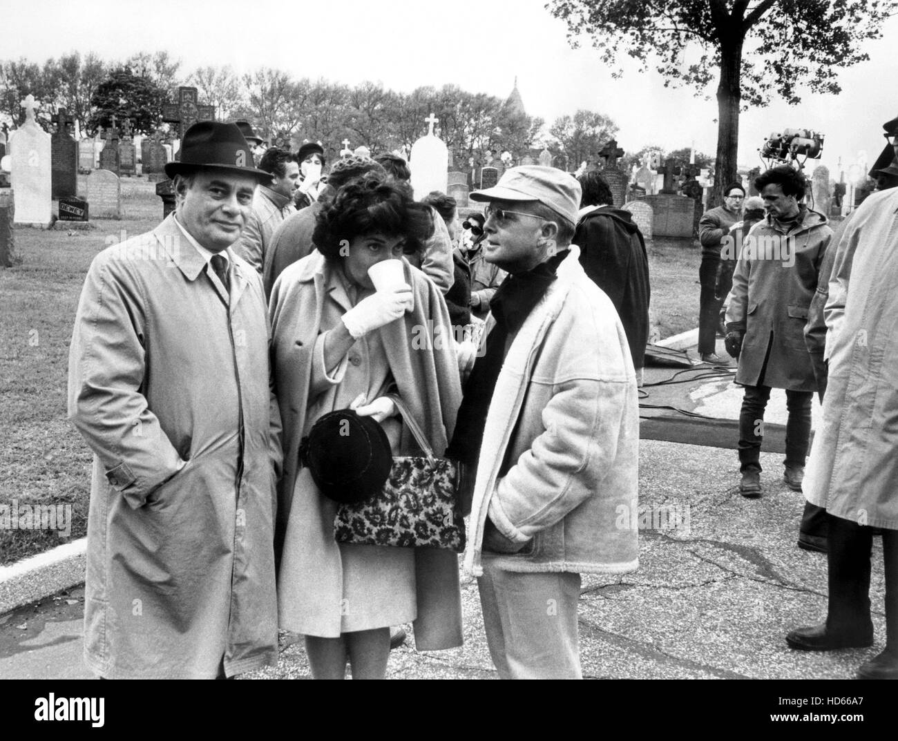 Martin Balsam, Maureen Stapleton, Truman Capote on set filming segment ...